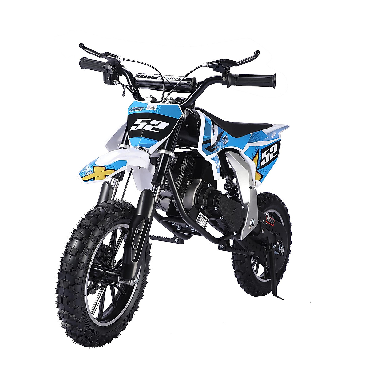 Aluminum Frame 52CC 2-Stroke Kids Dirt Off Road Mini Dirt Bike, Gas Motorcycle for Age 8 and Up (Not CA Compliant)