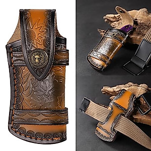 Straight Leather Sheath PU Holsters For Fixed Leather Sheath Waist Hanging