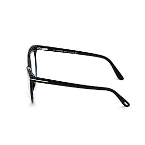 Eyeglasses Tom Ford FT 5674 -B 001 Shiny Black/Blue Block Lenses