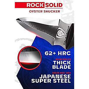 Dalstrong Professional Oyster, Clam and Shellfish Shucking Knife - 3.5 inch - Shogun Series Elite - Japanese AUS-10V Super Steel - G10 Handle - Kitchen Knife - Sheath Included