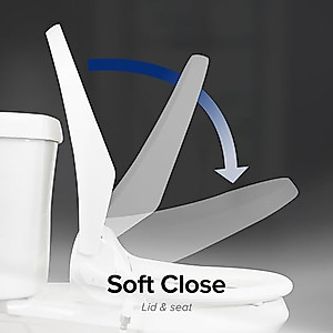 SmartBidet SB-3000 Electric Bidet Toilet Seat for Elongated Toilets with Remote Control with Screen, Unlimited & On Demand Warm Water