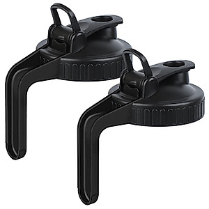 Gardace Wide Mouth Mason Jar Pour Spout Lids with Handle & Flip Cap, Plastic Mason Jar Lids-Ball Mason Jar Pitcher Lid Airtight & Leak-Proof Seal, Easy Pouring Spout, Pack of 2