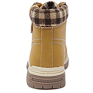 ANJOUFEMME Work Hiking Boots for Women Waterproof - Womens Outdoor Ankle Boots Lightweight Snow Winter Boots for Trekking Walking Camping FNW18-CAMEL-G-6.5