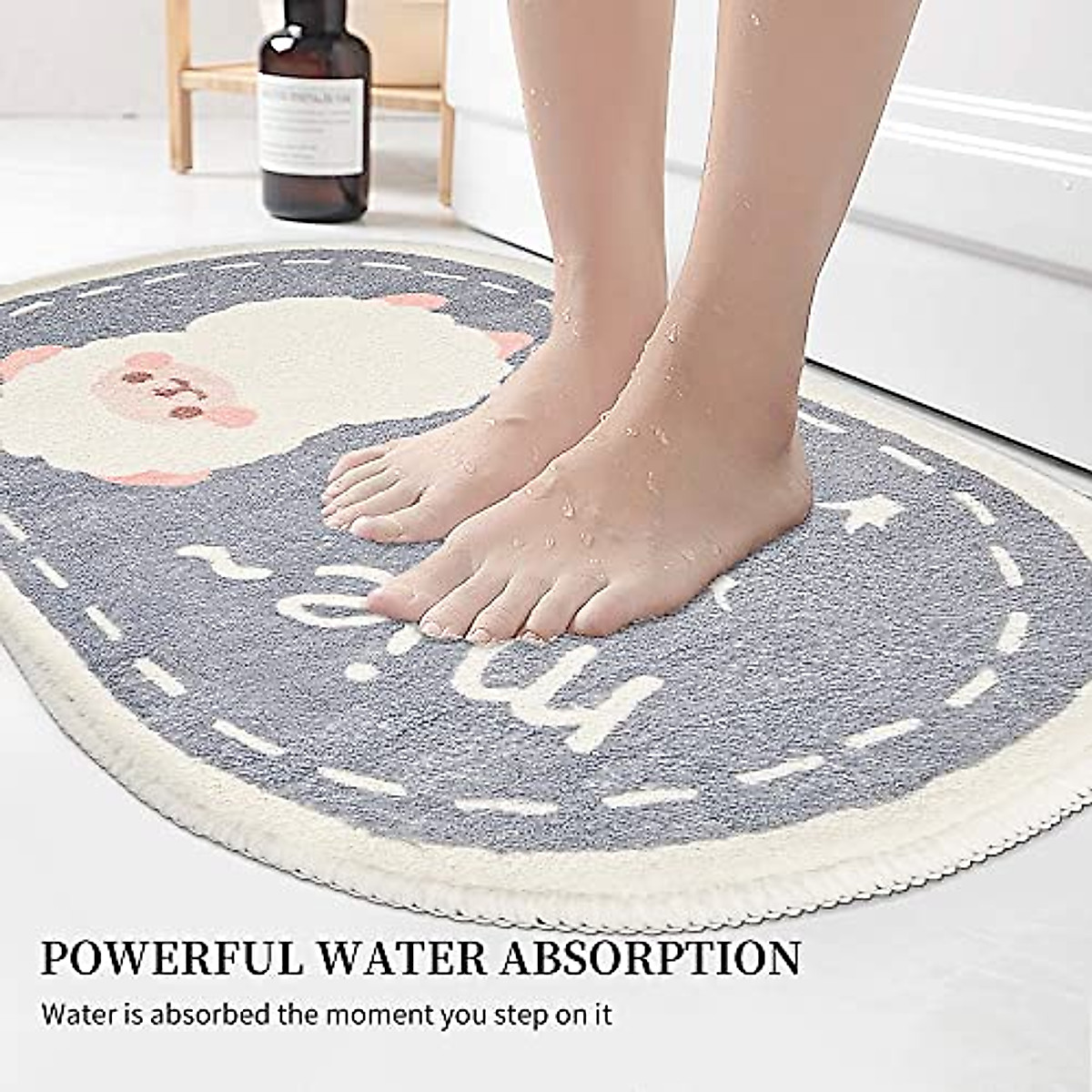 URORU Bathroom Rugs, Bath Rugs for Bathroom Non Slip, Fall Bathroom Rugs, Fluffy, Non-Slip, Machine Washable, Absorbent, Soft.Bathroom Bath Rugs Suitable for bathtubs and Showers.