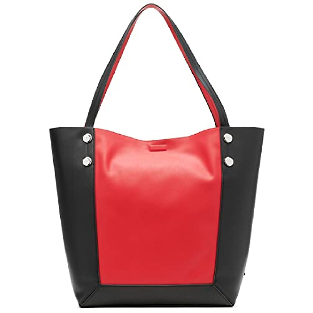 Calvin Klein Quinn North/South Tote, Poppy/Black
