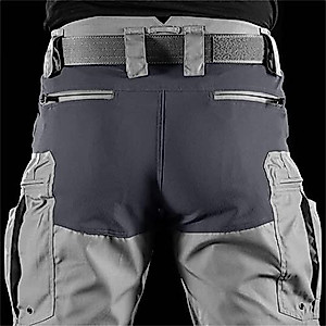 Hcclijo Men Tactical Military Army Cargo Pants Work Clothes Combat Uniform Paintball Multi Pockets Tactical Gray 3XL