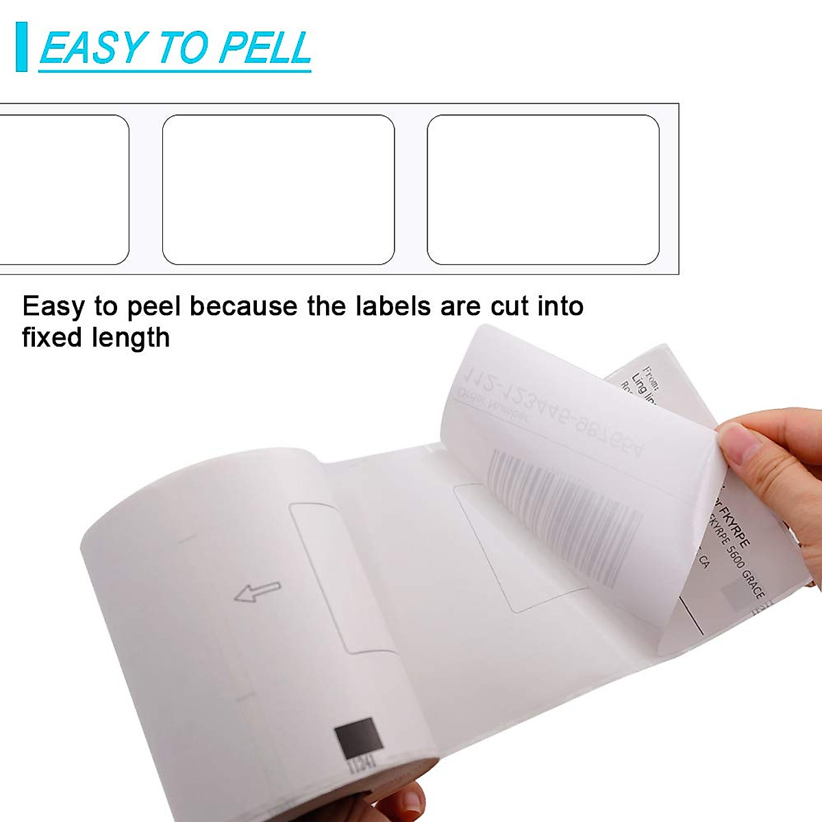 Label KINGDOM Replace for DK-1241 Die-Cut 4" x 6" Large Shipping Paper Label (102 mm x 151 mm) 200/ Roll DK Adress Labels for Brother QL-1100 (6 Roll + 1 Detachable Frame)