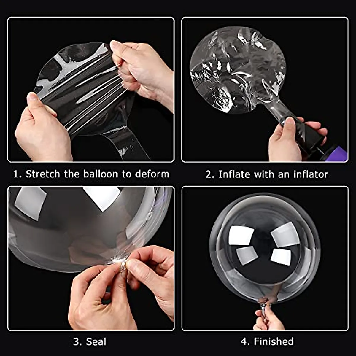 NOVWANG 15Pcs 36 Inches Bobo Bubble Balloons Pre Stretched Large Transparent Latex Balloons for Christmas Wedding Birthday Party Decoration (36 Inches)