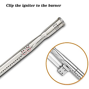 Uniflasy Replacement Parts for Nexgrill 720-0882A Evolution Infrared Plus 5 Burner Gas Grill Repair Part kit for Nexgrill 720-0896 720-0925 720-0896B 720-0896C Heat Plates, Burners Tubes, 5 Pack