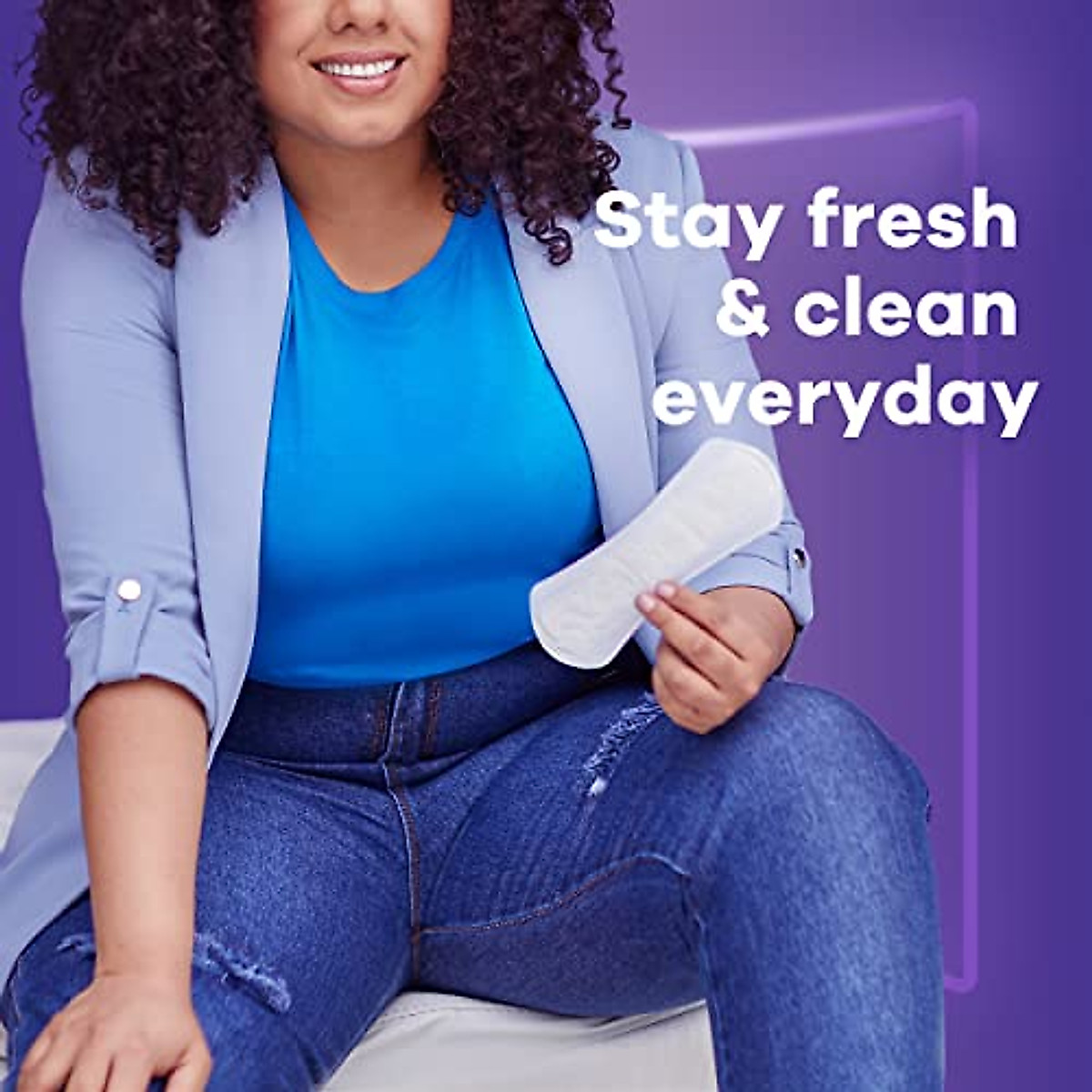 Always Anti-Bunch Xtra Protection, Panty Liners for Women, Regular, Unscented, 136 Count