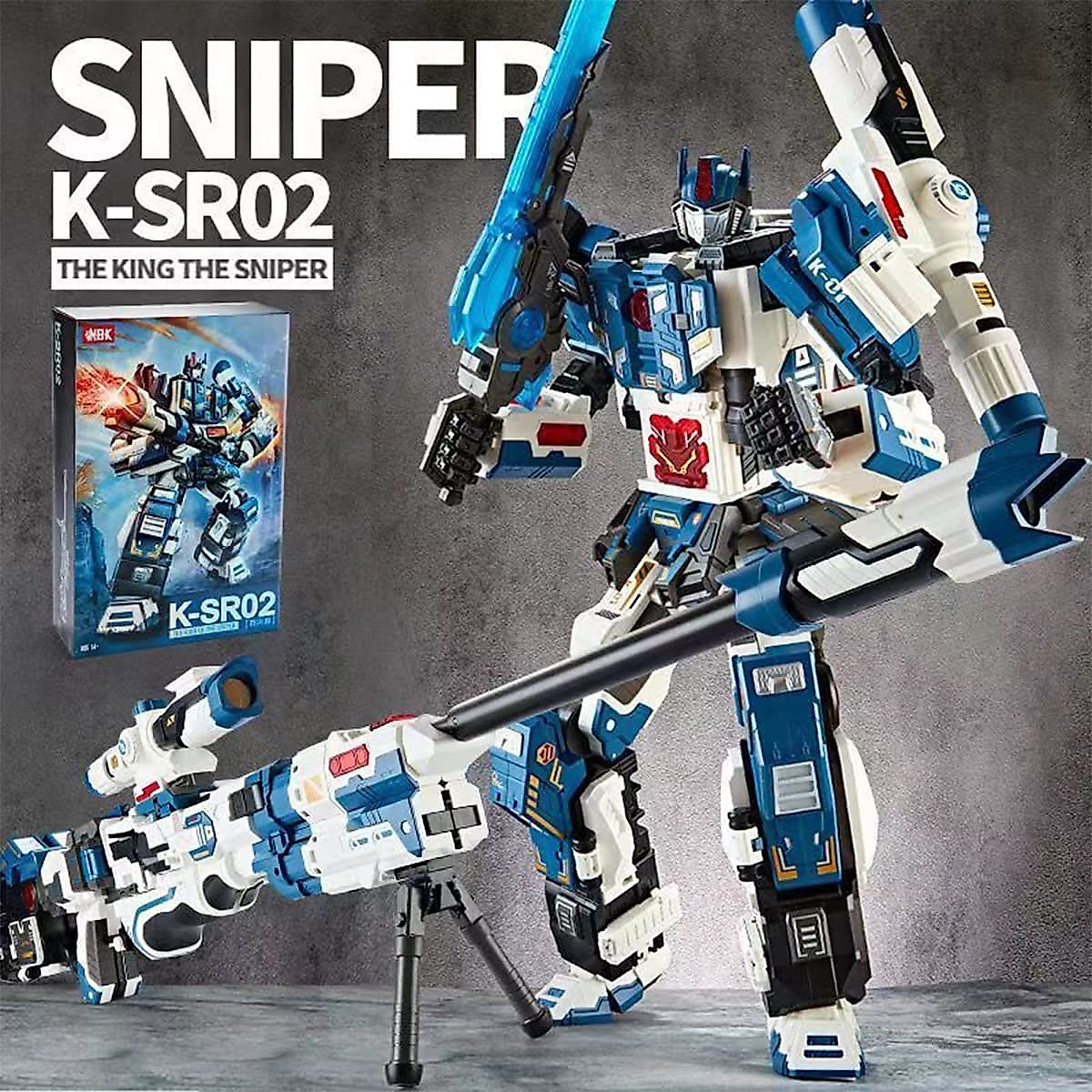 NBK Deformation Robot Toy King of Sniper Rifle Action Figure Oversized Deformed Original Gift for Kids Adults