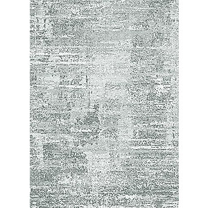 Art&Tuft Washable Rug, Anti-Slip Backing Abstract 5x7 Rug, Stain Resistant Rugs for Living Room, Foldable Machine Washable Area Rug (TPR52-Grey, 5'x7')