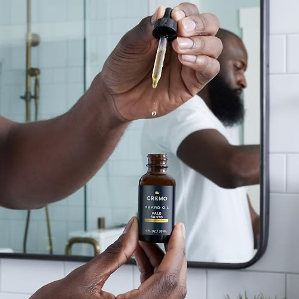 Cremo Beard Oil, Palo Santo (Reserve Collection), 1 fl oz - Restore Natural Moisture and Soften Your Beard To Help Relieve Beard Itch