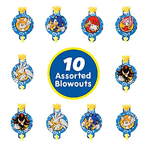 Sonic The Hedgehog Birthday Party Kit - Complete Supplies for 10, Video Game Themed Decorations, Licensed Banner, Plates, Cups, Balloons, Games, and Favors for Kids' Celebration