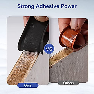 FAKILO U-Shape Edge Banding, 16.4ft TPE Self Adhesive Veneer Edging Trim Flexible Edge Protector, Furniture Edge Strip for Countertop Table Cabinets Shelves Restoration (7/20'' (9mm),Black)