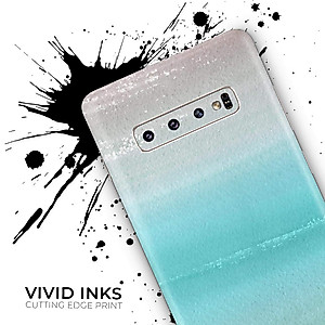 DesignSkinz Lined Mint 9672 Absorbed Watercolor Texture Protective Vinyl Decal Wrap Skin Cover Compatible with The Samsung Galaxy S20 (Screen Trim & Back Glass Skin)