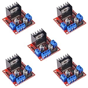 D-FLIFE 5pcs L298N Stepper Motor Driver Controller Board Dual H Bridge Module for Arduino Smart Car Power MEGA R3 Mega2560