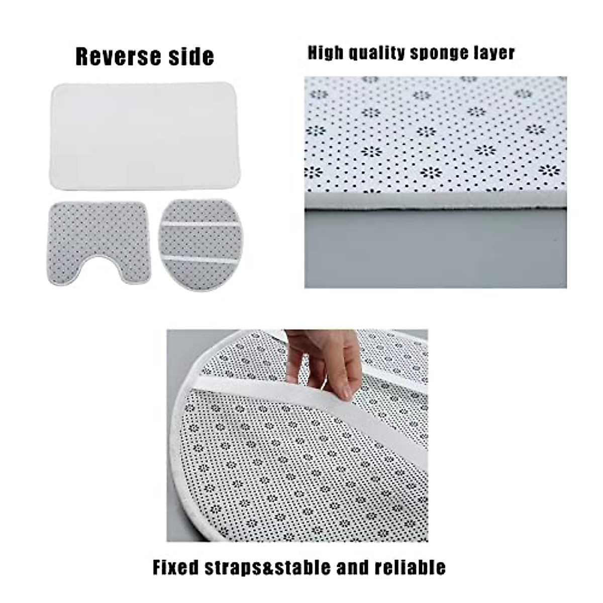 4Pcs Christmas Elk Grinch Shower Curtain Set with Non-Slip Rugs,Bath Mat and Toilet Lid Cover for Bathroom Weighted Lead Hem Polyester,New Year Xmas Winter Holiday Decor with 12 Hooks 72x72 in(50)