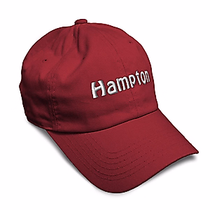 Soft Baseball Cap Hampton Love City Twill Cotton Dad Hats for Men & Women Burgundy