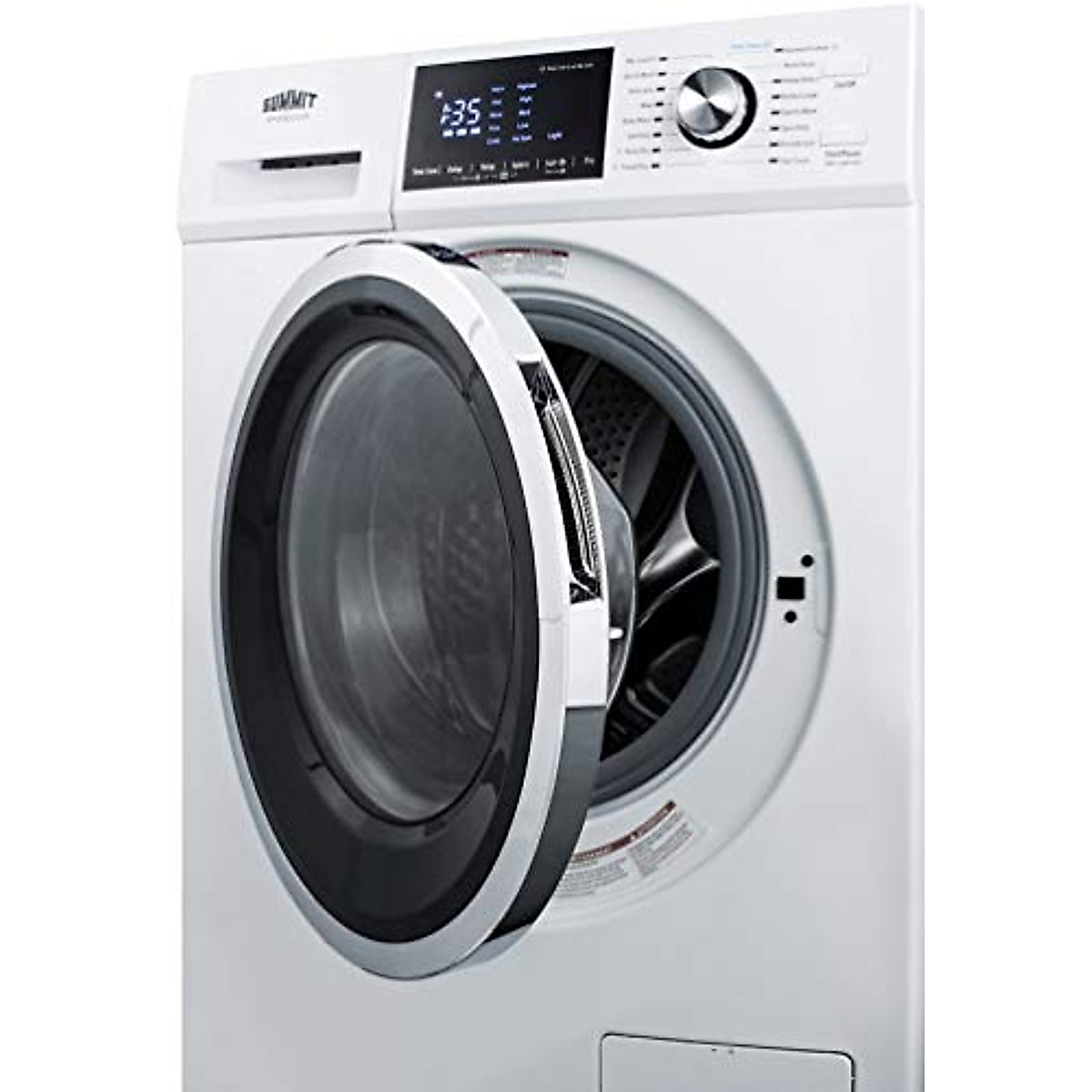 Summit SPWD2202W 24"" Washer and Dryer Combo with 2.7 cu. ft. Capacity 115 Volt Operation 16 Wash Cycles Delay Start Time Sanitary Cycle in White