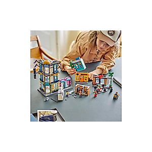 LEGO Creator Main Street 31141 Building Toy Set, 3 in 1 Features a Toy City Art Deco Building, Market Street Hotel, Café Music Store and 6 Minifigures, Endless Play Possibilities for Boys and Girls