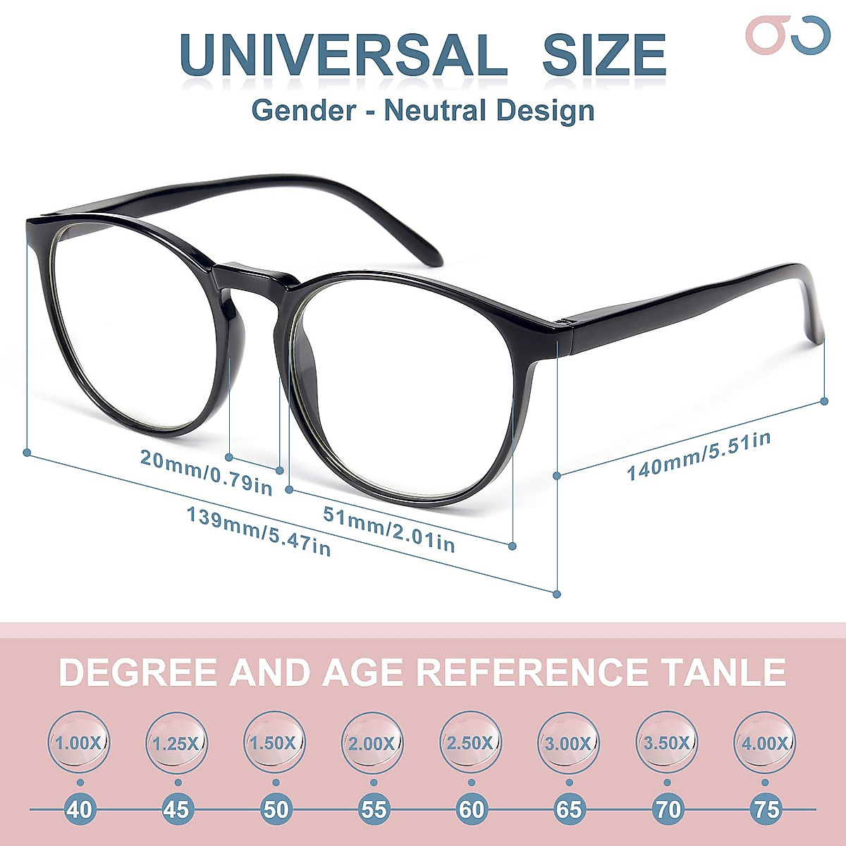 GIBLOGO Stylish 6 Pack Reading Glasses for Women Men - Blue Light Blocking Computer Readers - Ease Blurry Vision & Dry Eyes (6-Pack Mix 01, 2.50)