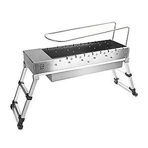 GEEKLLS Charcoal grills Stainless Steel Foldable BBQ Grill Electric Charcoal Grill Automatic Flip Barbecue Stove For Outdoor Picnic Home Garden Part