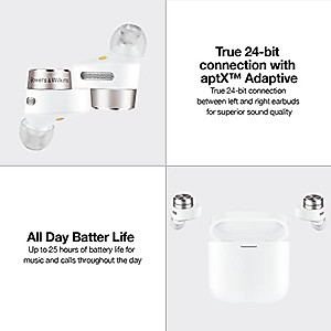 Bowers & Wilkins PI5 in-Ear True Wireless Headphones with Smart Wireless Charging (White)