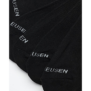 Van Heusen Men's Crew Socks - 10 Pack Performance Stretch Cushioned Crew Socks - Breathable Athletic Socks for Men (6-12.5), Size 6-12.5, Black
