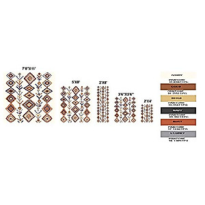 Furnish my Place Moroccan Diamond Rug - 5 ft. x 8 ft, Ivory, Geometric, Accent Rug with Transitional Style