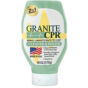 Granite CPR Cleaner & Polish Can Be Used Daily On Granite, Marble, Quartz & Corian. Leaves A Gorgeous Streak-Free Shine & Silky Smooth Finish. Cleans & Polishes All Stone Countertops In One Easy Step.