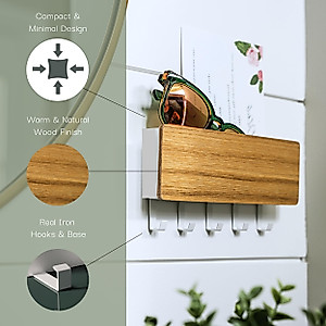 EZENTIAL Key Holder Wall Mount, Self Adhesive Key Hooks, Mail Organizer and Key Rack for Wall, Small Key Hanger for Wall Decorative, Stick on Key Rack, Adhesive Entryway Key Holder