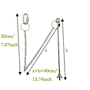 Chicken Feeders Fruit Vegetable Holder Chicken Skewer for Hens Bird Pet Hanging Chicken Feeder with Chain Vegetable Fruit Holder Skewer Toy for Hens Bird Parrot Rabbit Hutch & Cages