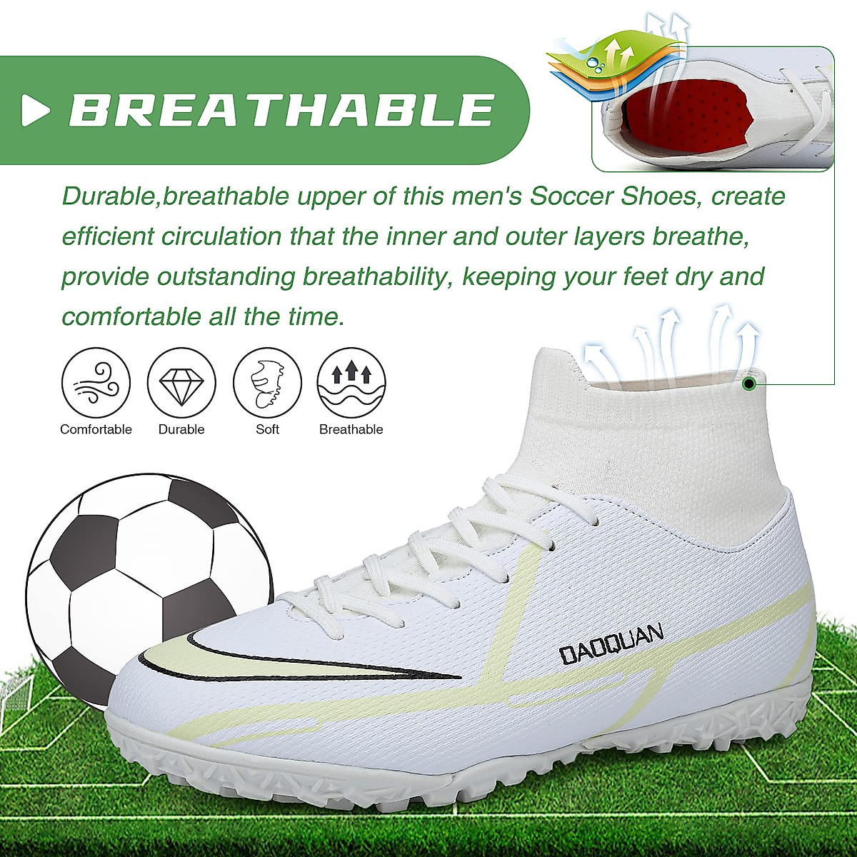 Soccer Cleats Mens Indoor Soccer Shoes Football Cleats Women para Hombre Tacos de Futbol TF