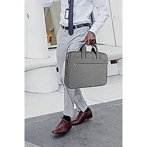 Ferkurn Laptop Bag Case 17 17.3 Inch Women Men Computer Bag for HP Envy Pavilion Omen/LG Gram/MSI/Dell Inspiron XPS/Lenovo Thinkpad/ASUS/Acer, Shoulder Strap Carrying Briefcase Messenger Bag, Gray