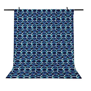 5x7 FT Geometric Vinyl Photography Backdrop,Overlapping Entangled Polka Dots Pattern in Modern Style Abstract Grunge Circles Background for Photo Backdrop Baby Newborn Photo Studio Props