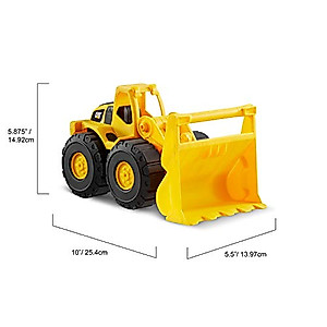 CAT Construction Toys, Construction Fleet 10" Front Loader Toy - Real Working Parts, Indoor/Outdoor, Sturdy Plastic Construction for 2+ Year Old Boys