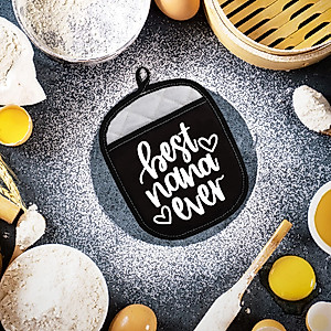 LEVLO Idea Best Nana/Mom Ever Pot Holders Gift for Aunt Mother Grandmother (Nana)