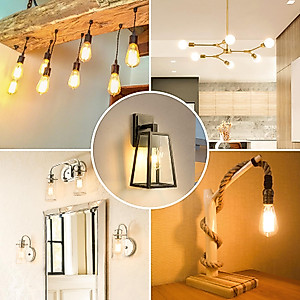 4-Pack Vintage 8W ST64 LED Edison Light Bulbs 100W Equivalent, 1400LM E26 Light Bulbs, 2700K Warm White, Antique Filament LED Bulbs, CRI 90+, Clear Glass, Great Bulbs for Home, Bedroom, Non-Dimmable