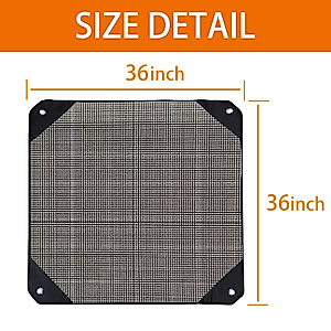 Roastove Central Air Conditioner Cover for Outside Units, Durable AC Cover for Outside Unit,Top Universal Outdoor AC Cover Defender (36"*36",Mesh Black)