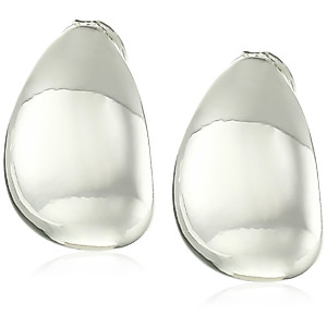 Anne Klein Silvertone Teardrop Clip On Earrings