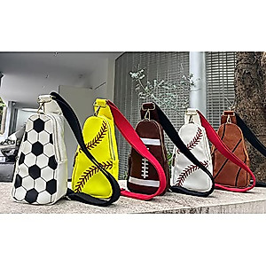 GURSAC Sling Backpack for Men Women Fashion Baseball Print Shopping Travel Crossbody Bag Casual with Shoulder Strap
