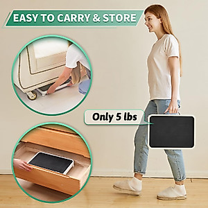 Adjustable Folding One Step Stools for Adults, Heavy Duty Metal Step Stool for Kids/Seniors, Foldable Camper/RV Step Stool, Portable Small Stepping Stool for College Dorm Bed/Kitchen/Car by OOSOFITT