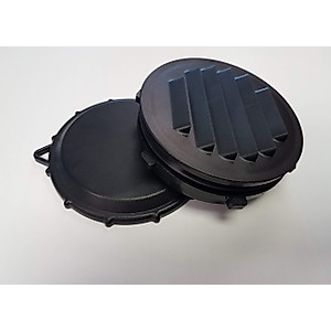 The Display Shield Louvered Vent, Bug Screen, 60ppi Filter, Seal and Cap, 2.5", Black