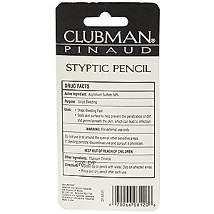 Clubman Pinaud Styptic Pencil Travel Size .33 oz (Pack of 3)