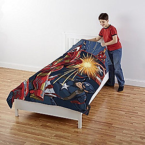 Marvel Captain America Civil War All-In-One Blanket & Sheet Reversible 60" X 80" Comfy Cover