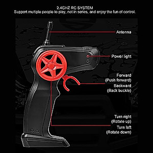 HEEPDD RC Toy Cars, Strong Adhesion Anti Slip 2.4Ghz Offroad Car for Gift (Red)