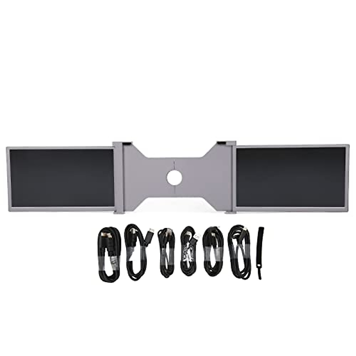 Cryfokt Portable Monitor, Dual Extender FHD 1080P IPS Screen for Laptop Mobile Phone PC (Space Gray)