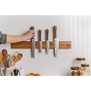 Schmidt Bros. Acacia 24" Knife Magnetic Strip Wall Bar, Inch