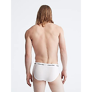 Calvin Klein Men's Cotton Stretch 7-Pack Hip Brief, White, M